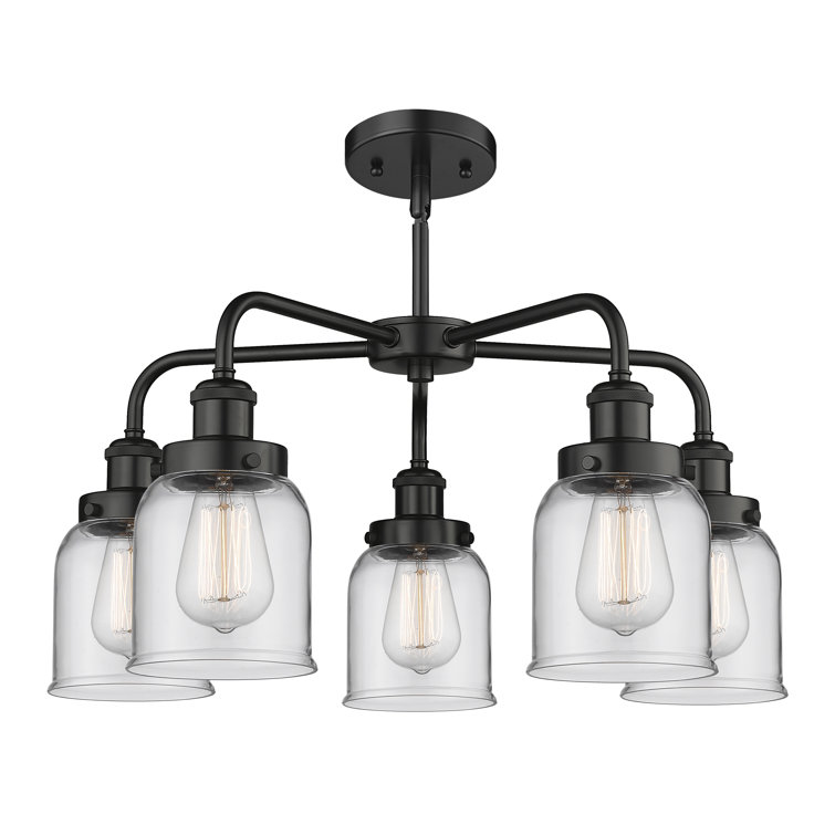 Longshore Tides Bejtullah 5 - Light Glass Dimmable Chandelier | Wayfair